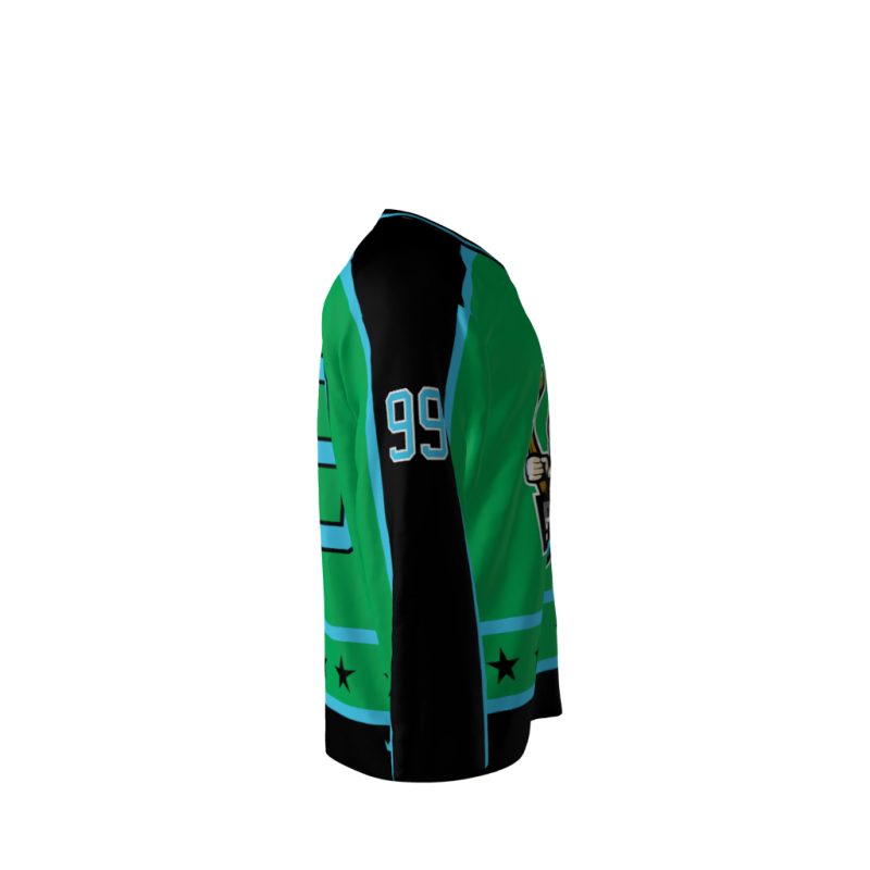 Puck Norris Green Hockey Jersey – Sublimation Kings