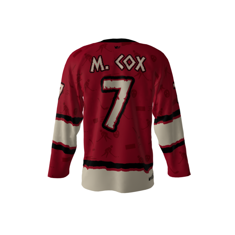 Troglodytes Maroon Hockey Jersey – Sublimation Kings