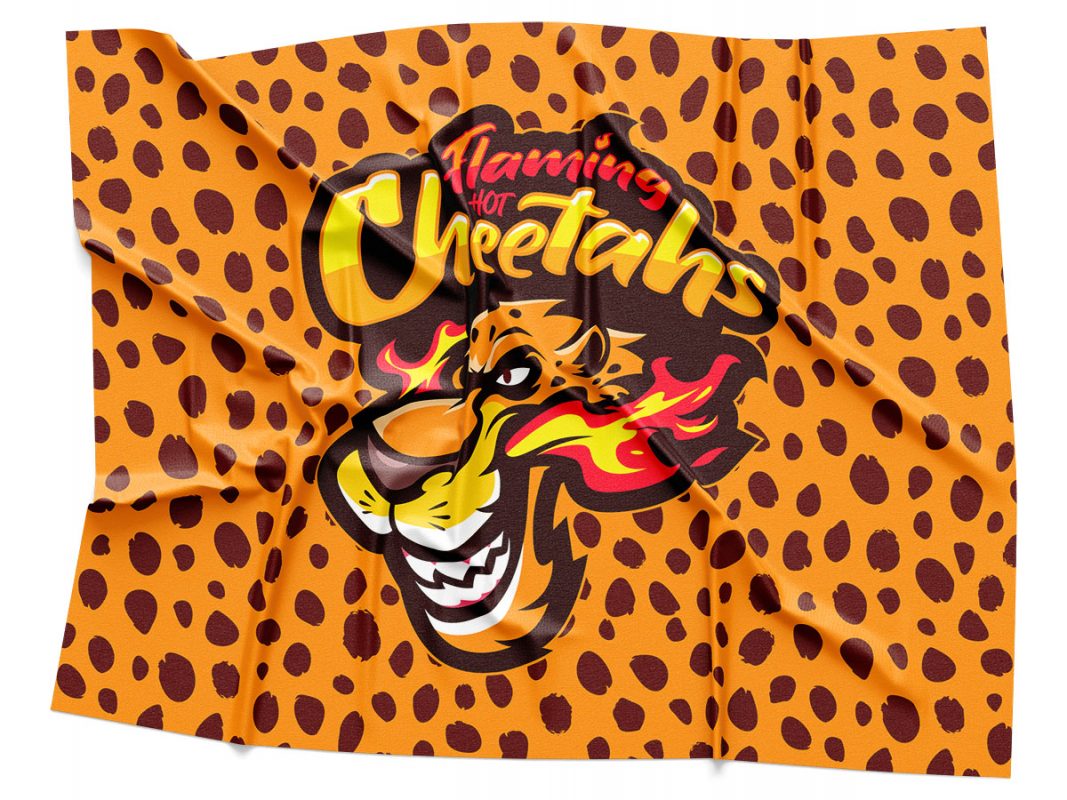 Flaming Hot Cheetahs Orange Hockey Jersey | Sublimation Kings