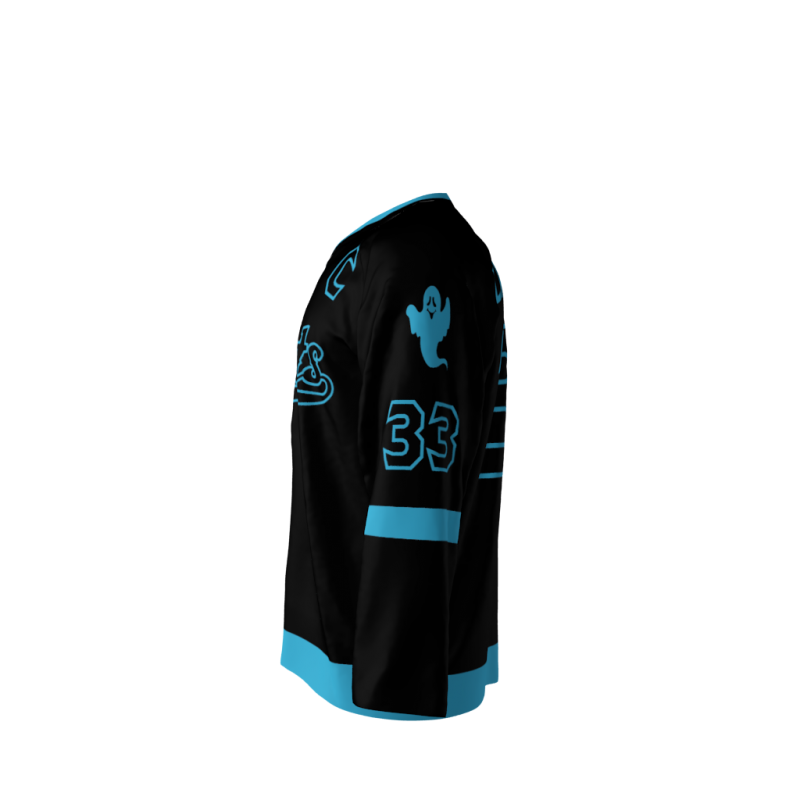Ghosts Black Hockey Jersey – Sublimation Kings