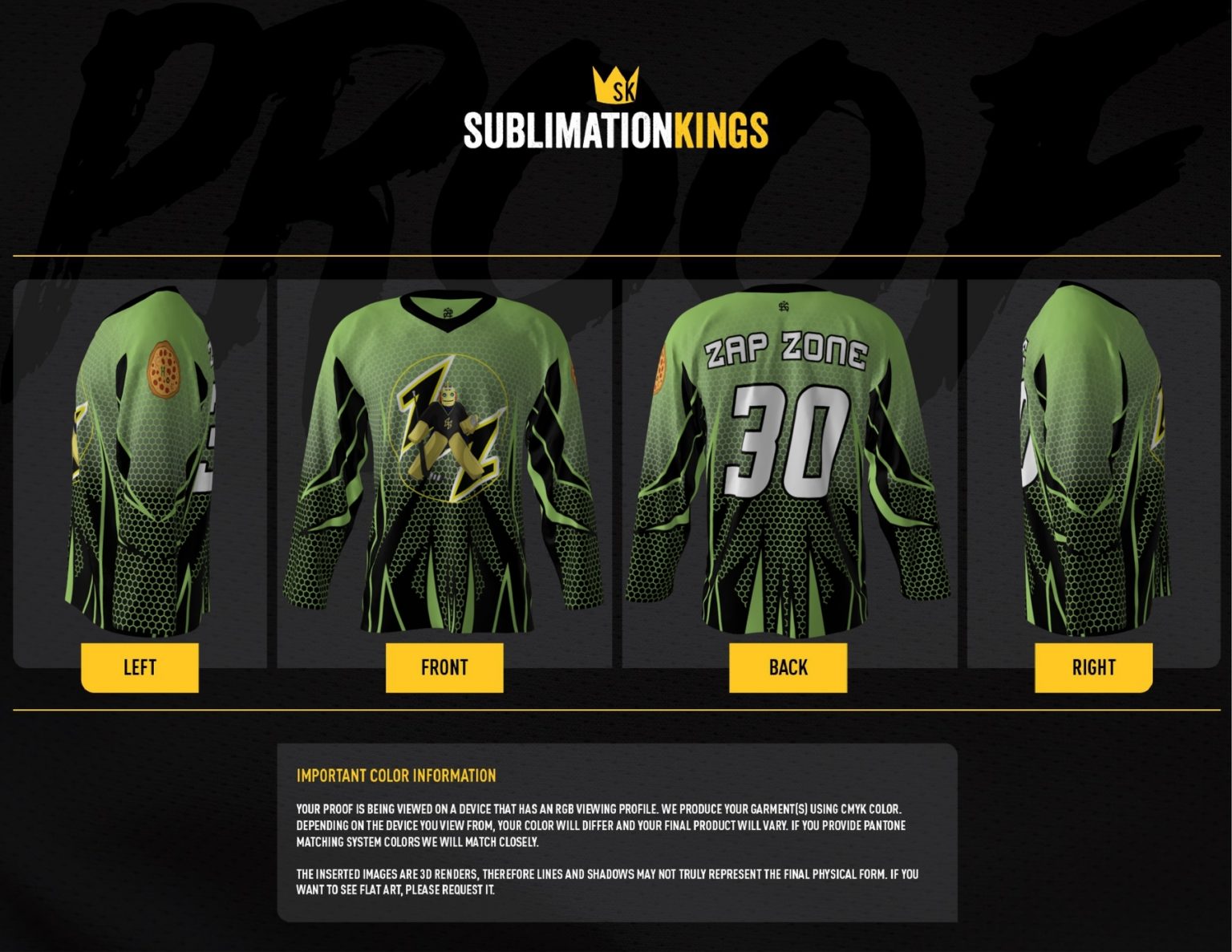 Custom Hockey Jersey Builder – Sublimation Kings