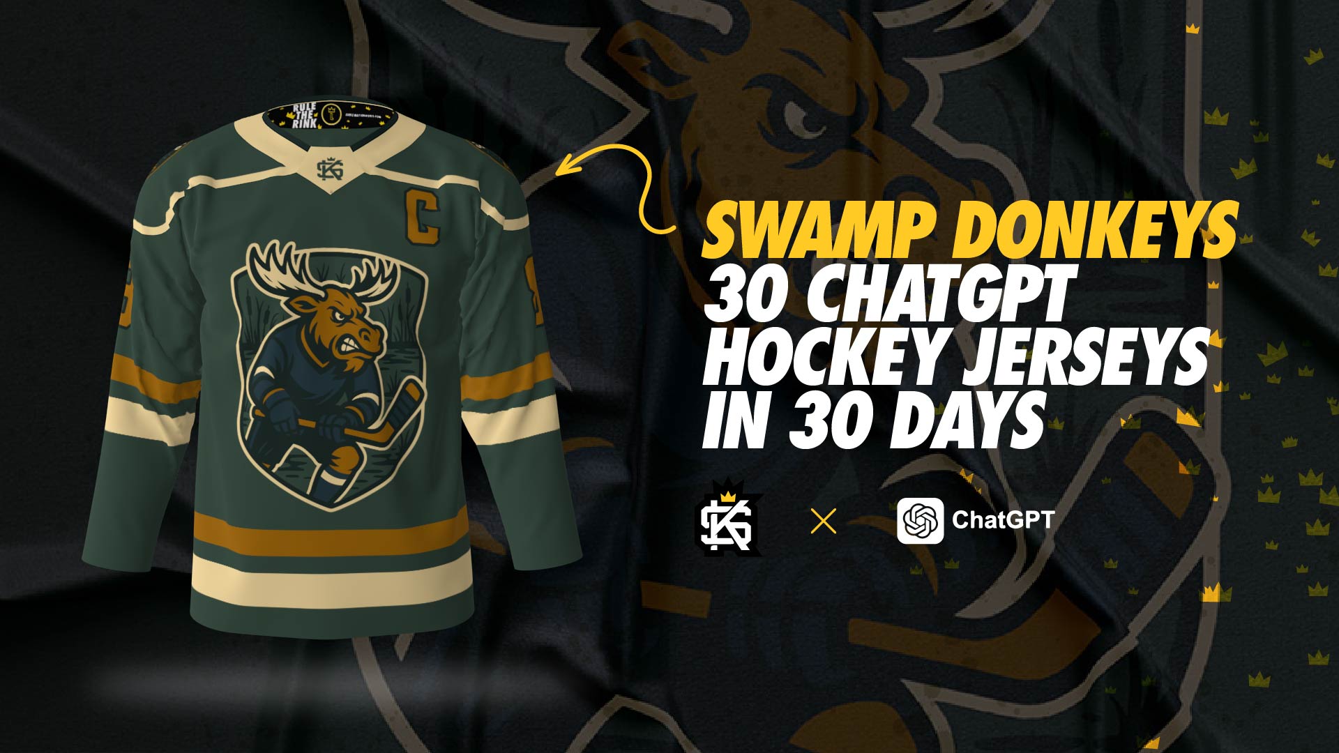 Swamp Donkeys: 30 ChatGPT Hockey Jerseys in 30 Days – Sublimation Kings