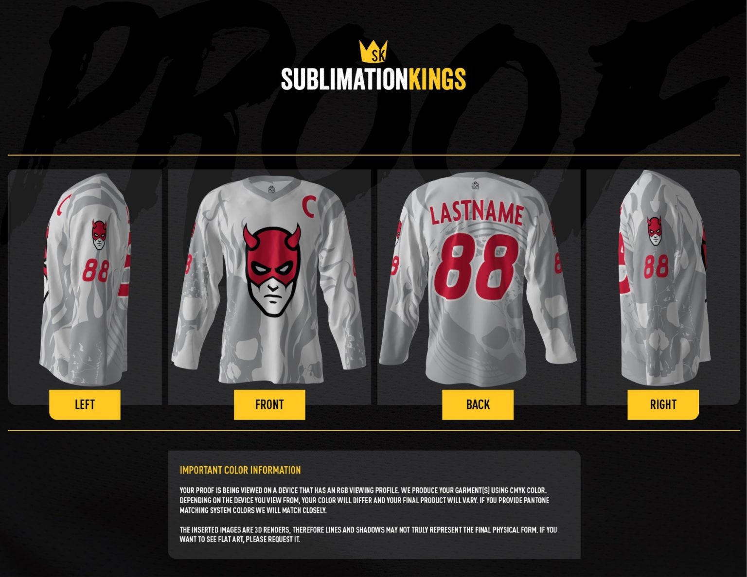 Ice Devils Gray Hockey Jersey – Sublimation Kings
